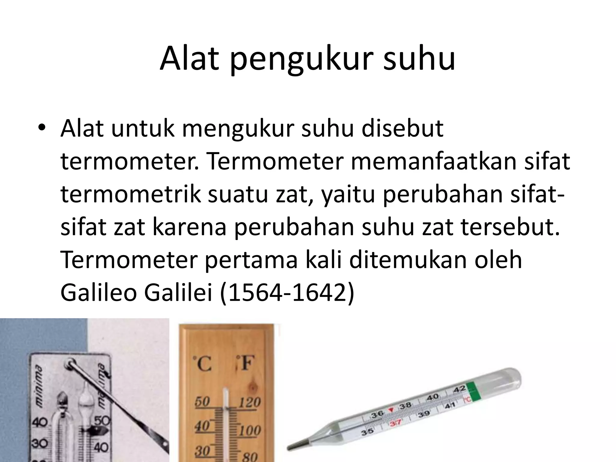 temperatur dan jenis-jenis termometer | PPTX