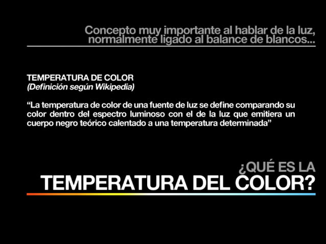 Temperatura del color | PPT