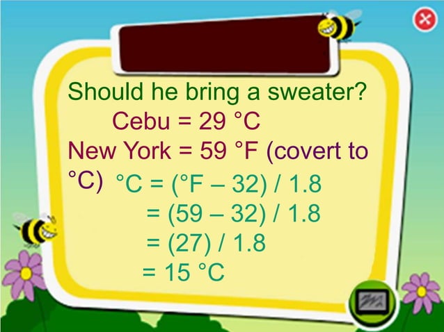 Temperature | Convertion of Celsius to Fahrenheit and vice versa | PPT