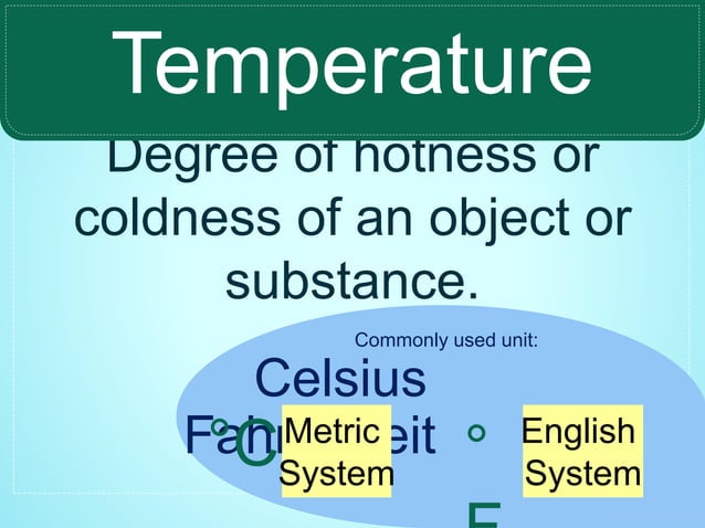 Temperature | Convertion of Celsius to Fahrenheit and vice versa | PPT