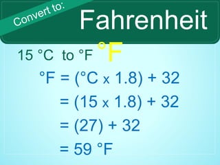 15 Degrees Celsius