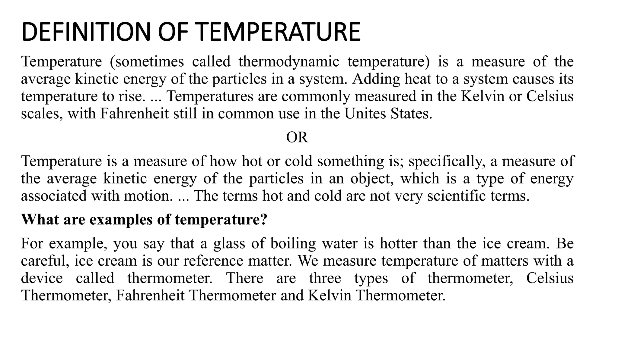 Temperature MEASUREMENT | PPT