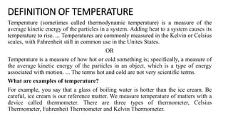 Temperature MEASUREMENT | PPT