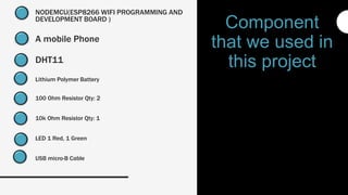 Temperature measurement using nodemcu esp8266 | PPTX