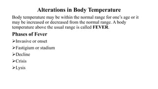 TEMPERATURE-NORMAL VALUE FACTOR AFFECTING, ASSESSEMENT,FEVER, RIGOR ...