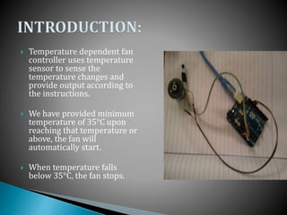 Temperature based-fan-controller | PPTX
