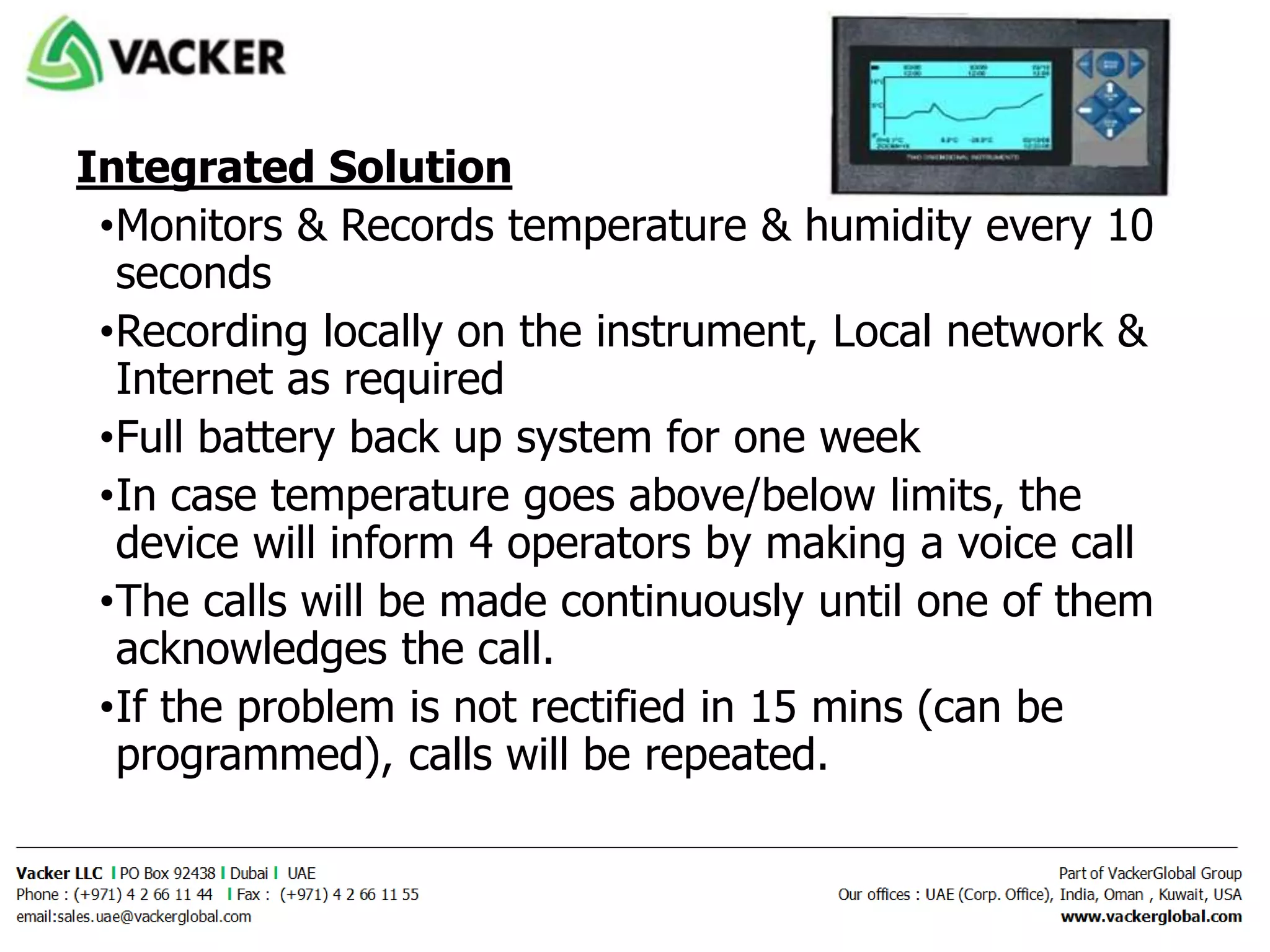 TEMPERATURE MAPPING & VALIDATION, MONITORING AND ALERT SOLUTIONS FOR ...