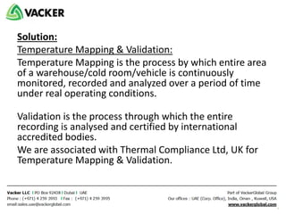 TEMPERATURE MAPPING & VALIDATION, MONITORING AND ALERT SOLUTIONS FOR ...
