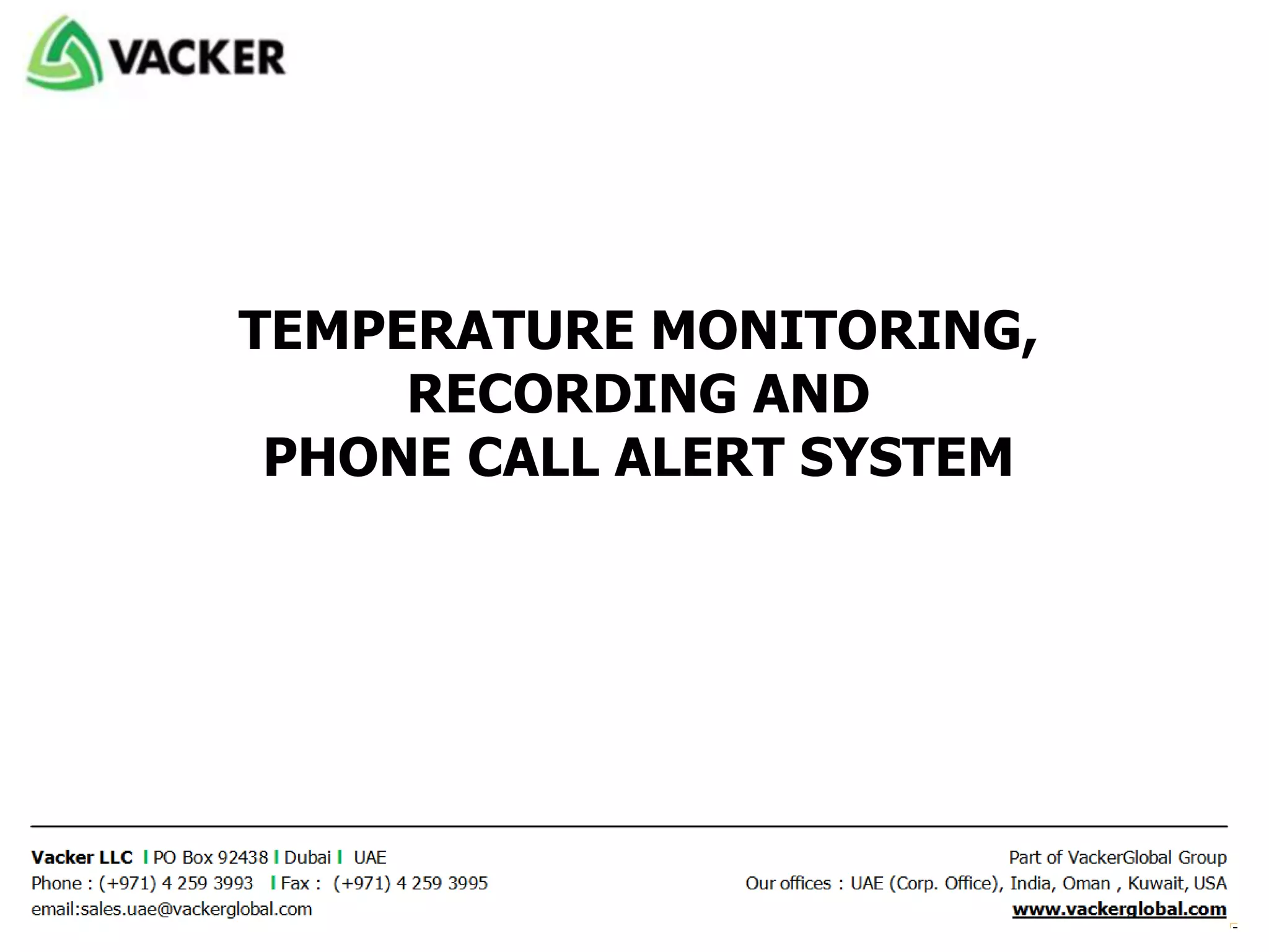 Temperature Mapping & Validation, Monitoring and Alert Solutions for ...