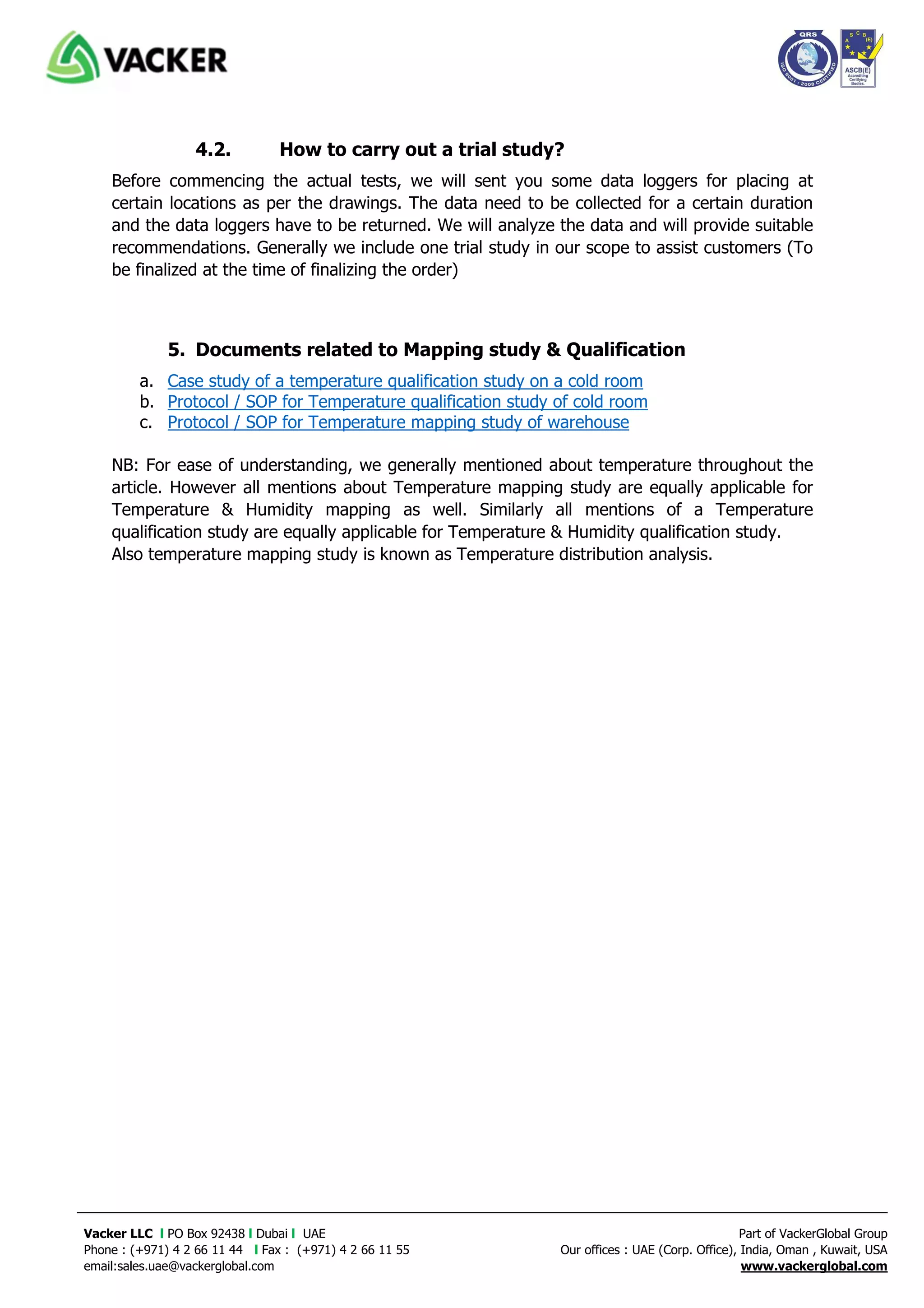 Temperature mapping study & qualification protocol procedure | PDF