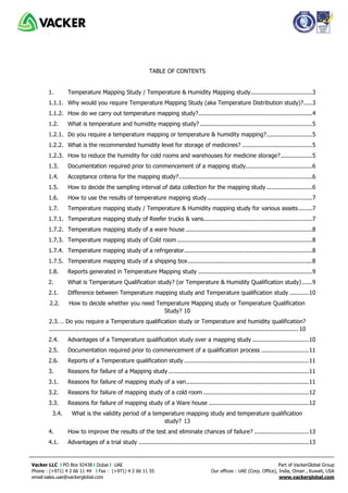 Temperature mapping study & qualification protocol procedure | PDF
