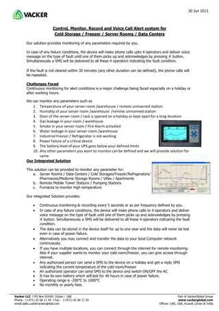 Phone call, SMS, Email alert system for Temperature, Humidity, Water ...