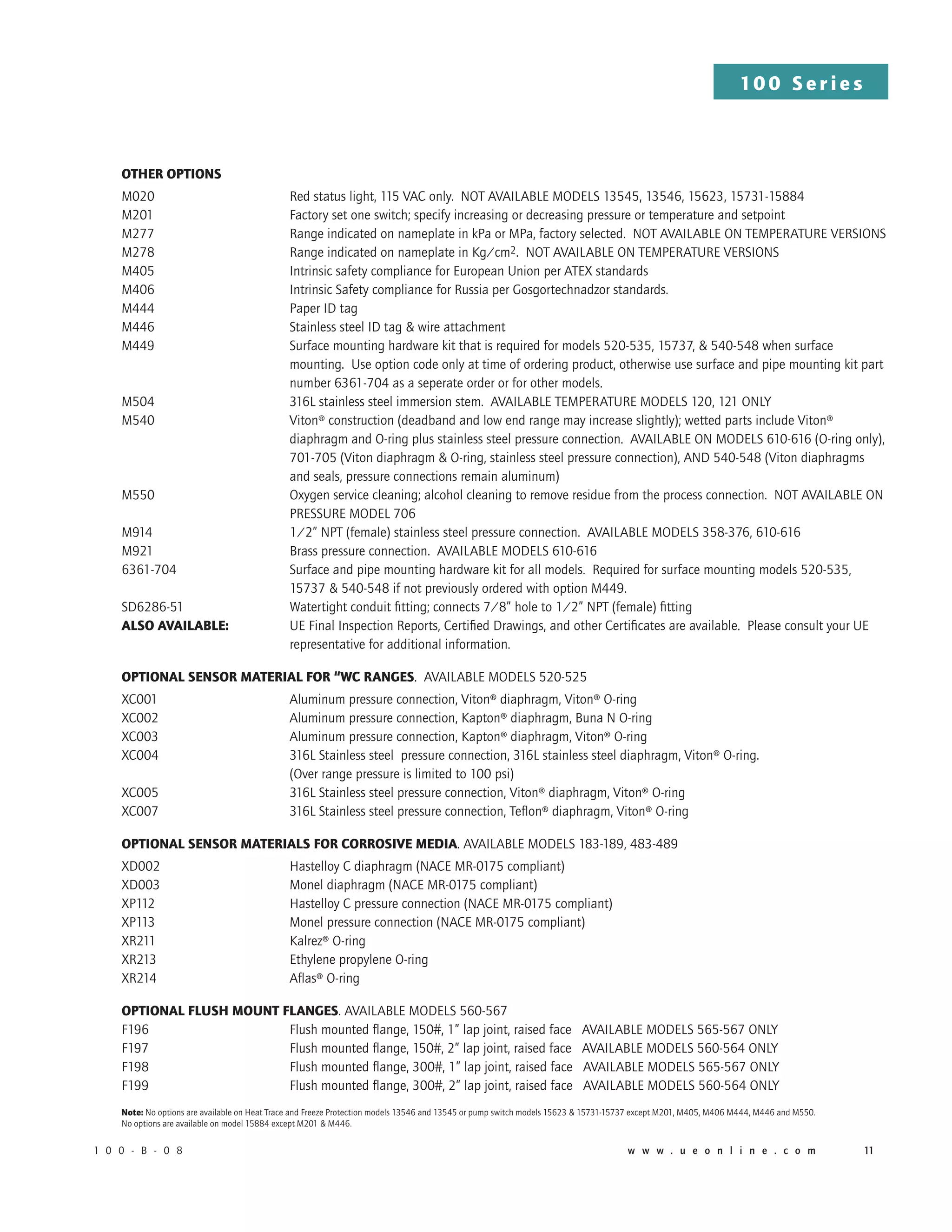Temperature, Pressure, Vacuum, and Differential Switches | PDF