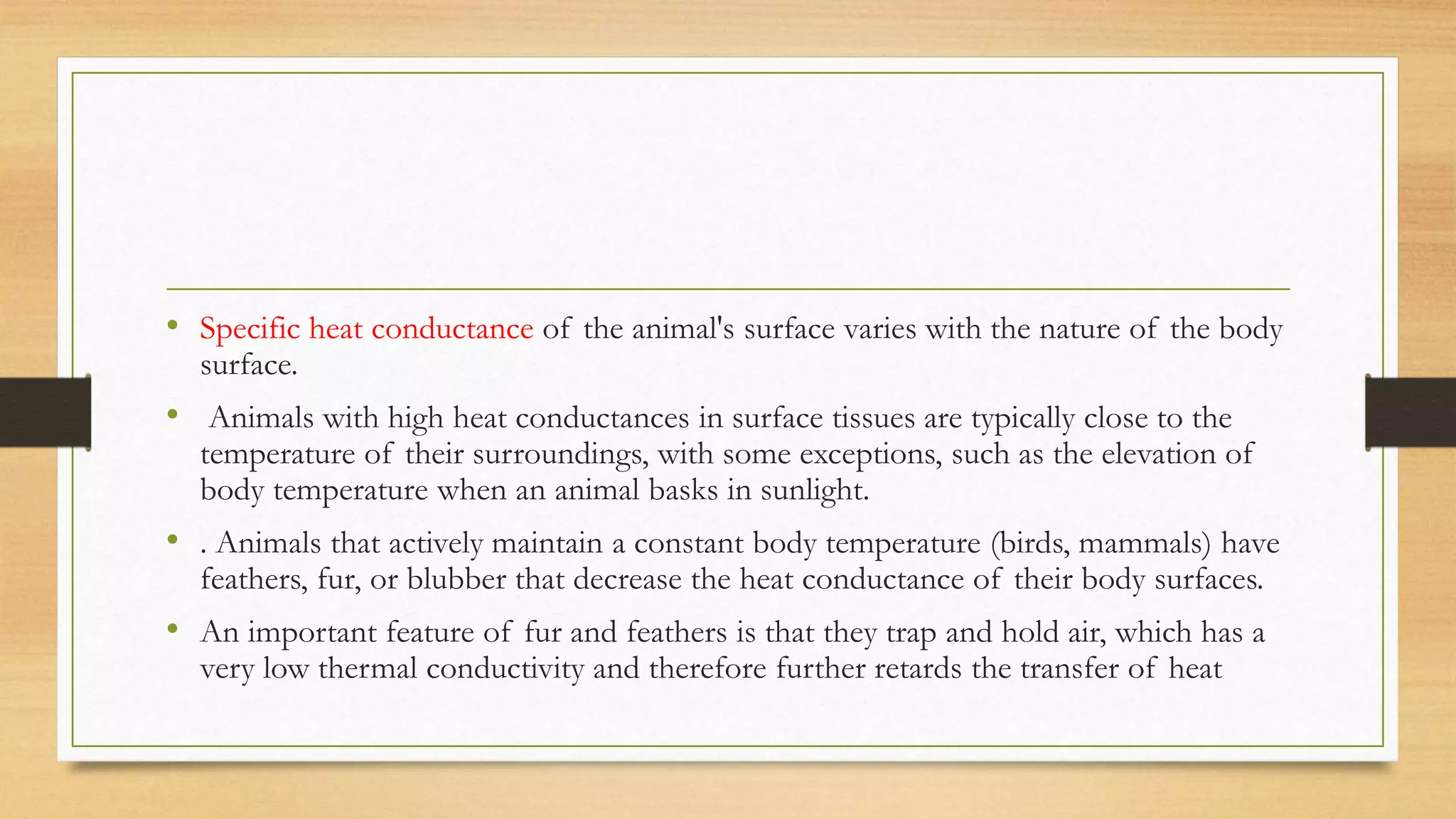 Temperature and animal energetics | PPTX