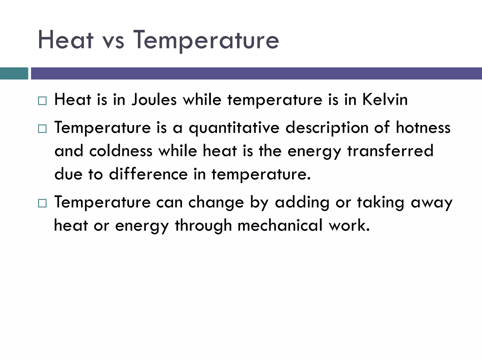 Temperature and heat | PPTX
