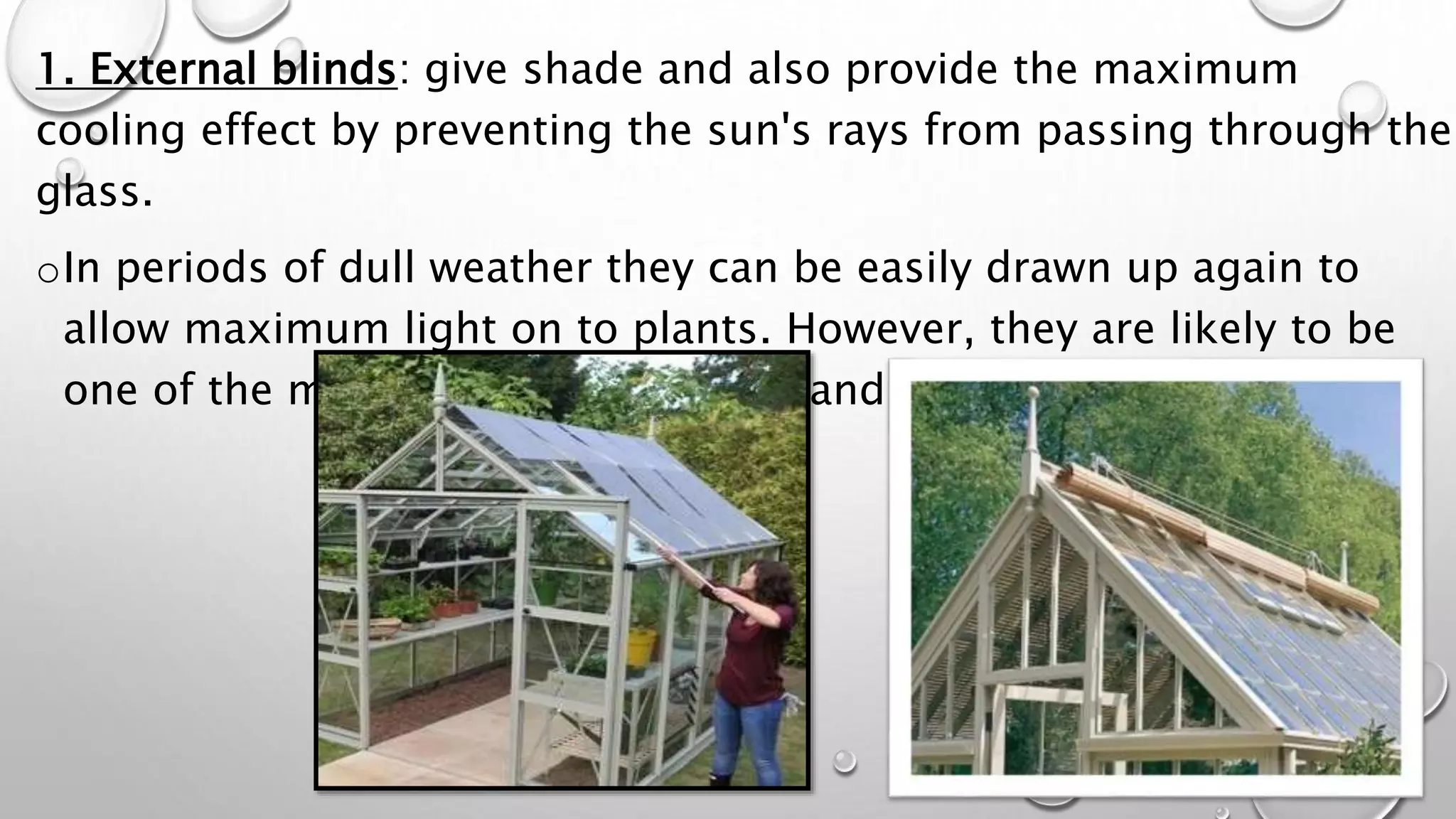 Temperature and shade regulation in green house | PPTX