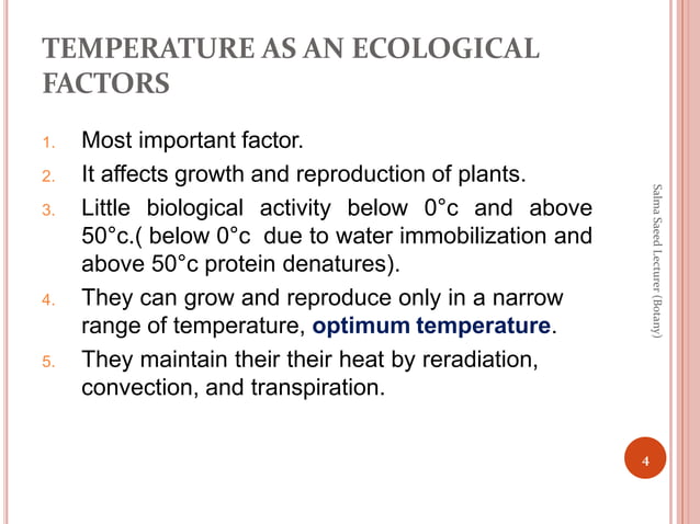 Temperature an Ecological Factor by Salman Saeed | PPT