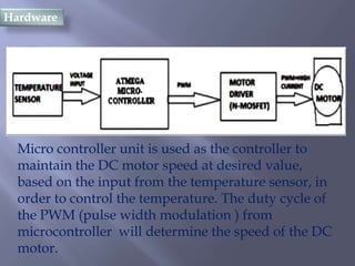 Temperature based speed control of fan | PPTX