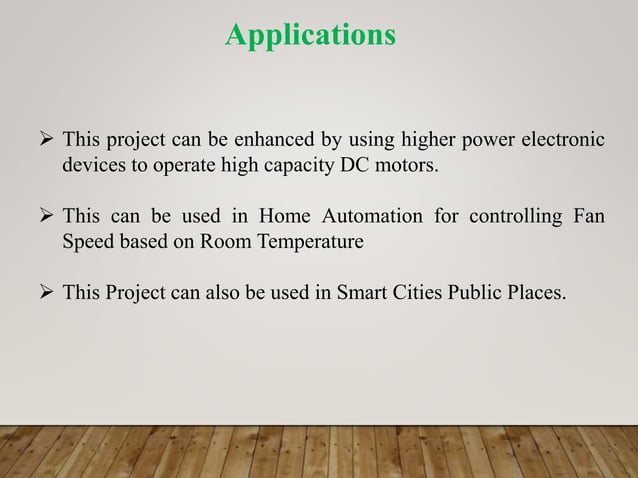 Design Of Temperature Based Fan Speed Control And Monitoring Using Arduino Pptx Home