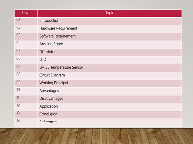 Design Of Temperature Based Fan Speed Control And Monitoring Using Arduino Pptx Home
