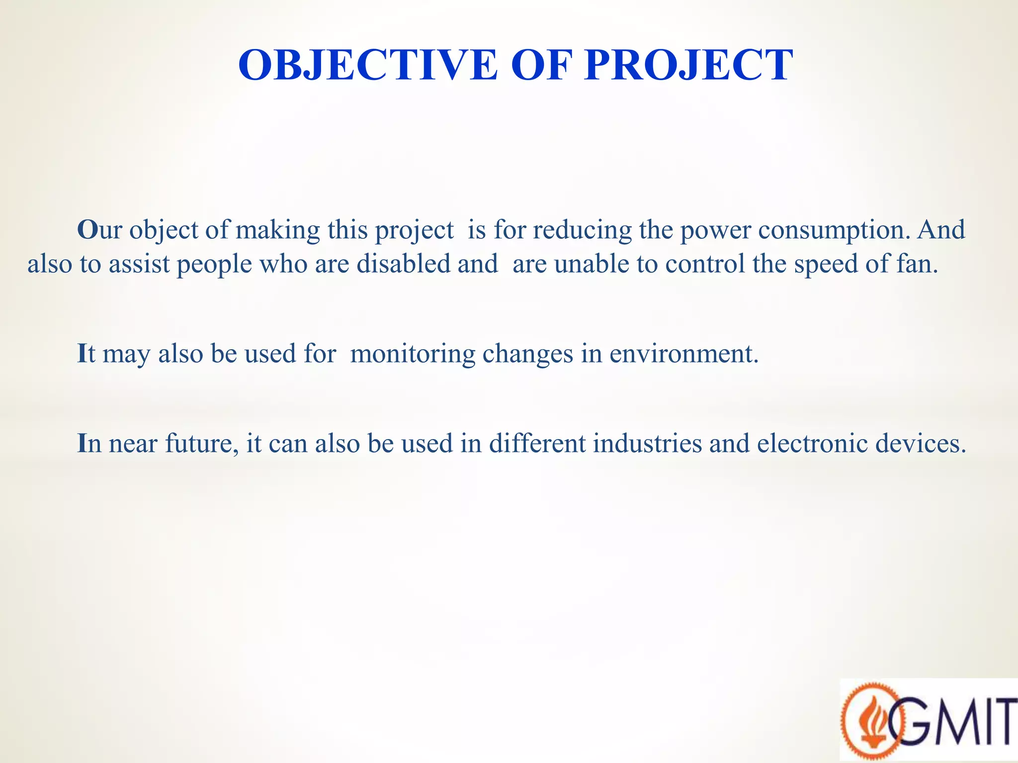 Temperature based fan speed control & monitoring using | PPTX