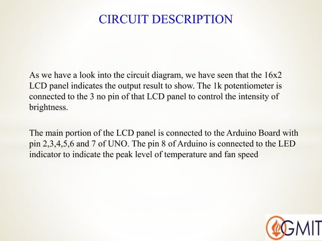 Temperature based fan speed control & monitoring using | PPTX | Home ...