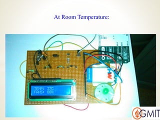 Temperature based fan speed control & monitoring using | PPTX