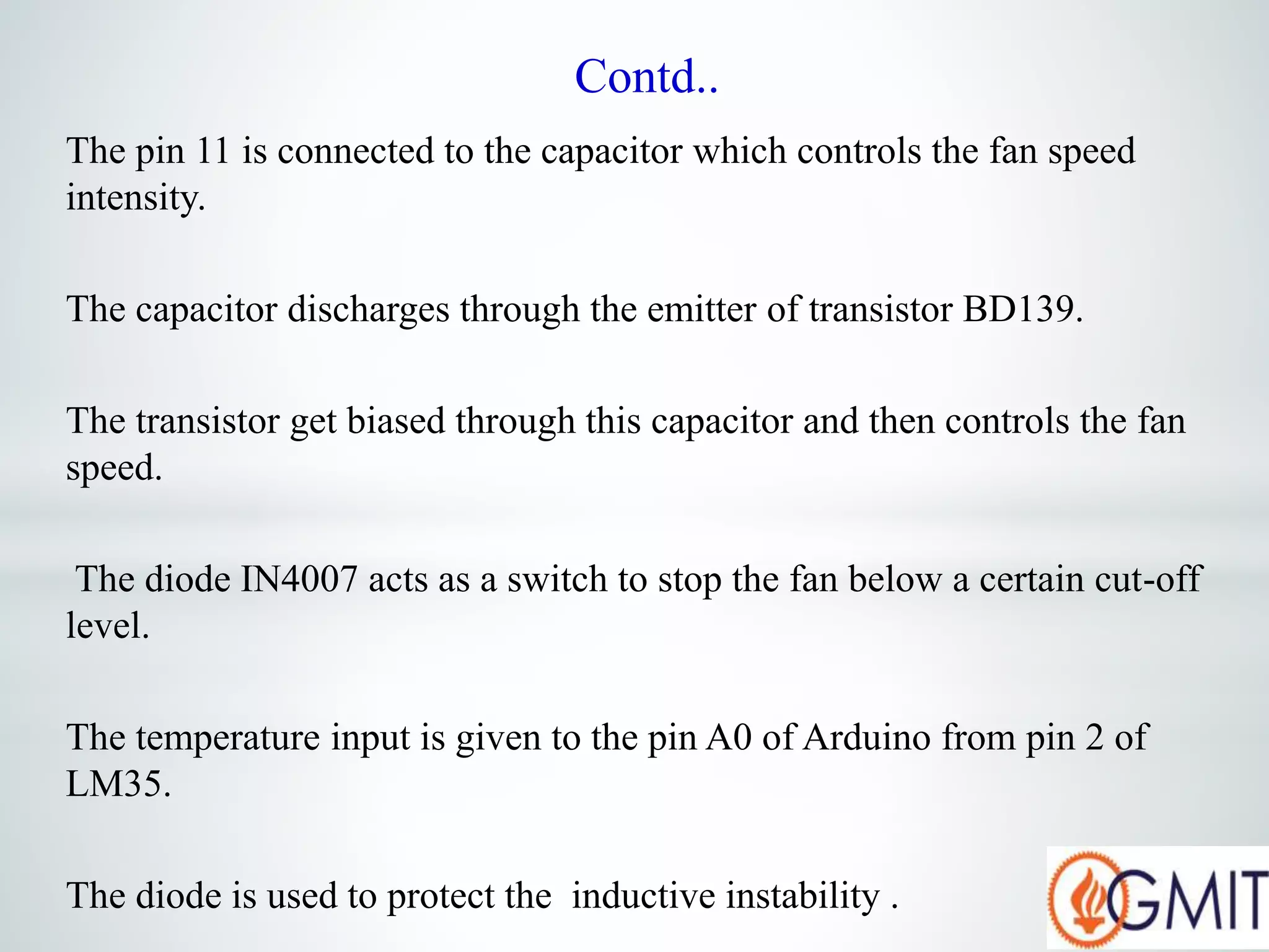 Temperature based fan speed control & monitoring using | PPTX