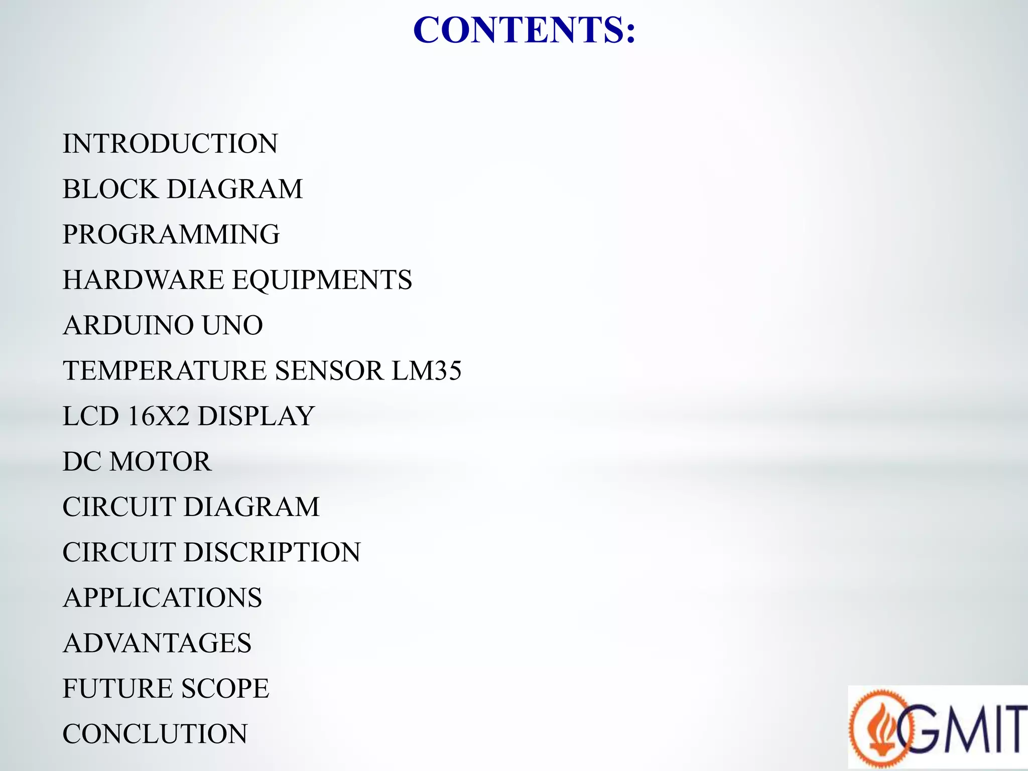 Temperature based fan speed control & monitoring using | PPTX | Home ...