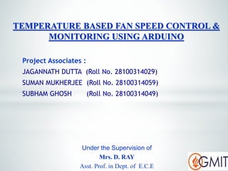 Temperature based fan speed control & monitoring using | PPTX