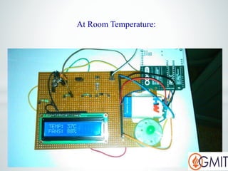 Temperature based fan speed control & monitoring using | PPTX