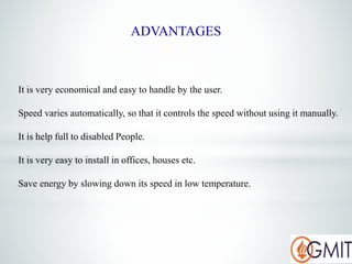 Temperature based fan speed control & monitoring using | PPTX
