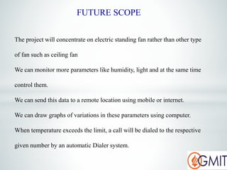 Temperature based fan speed control & monitoring using | PPTX