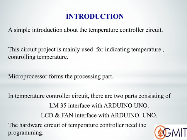 Temperature based fan speed control & monitoring using | PPTX | Home ...