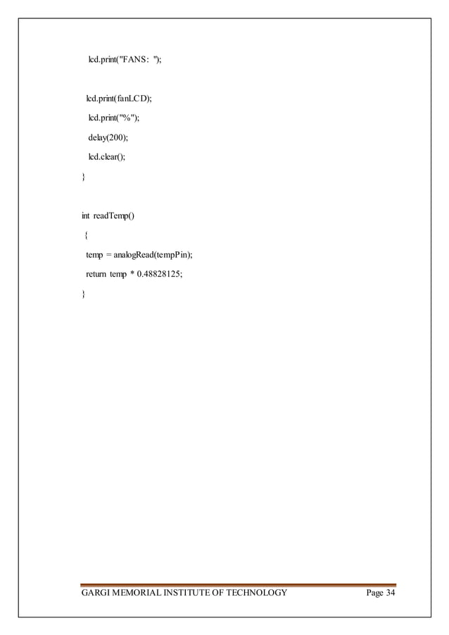 Temperature Based Fan Speed Control And Monitoring Using Arduino Pdf