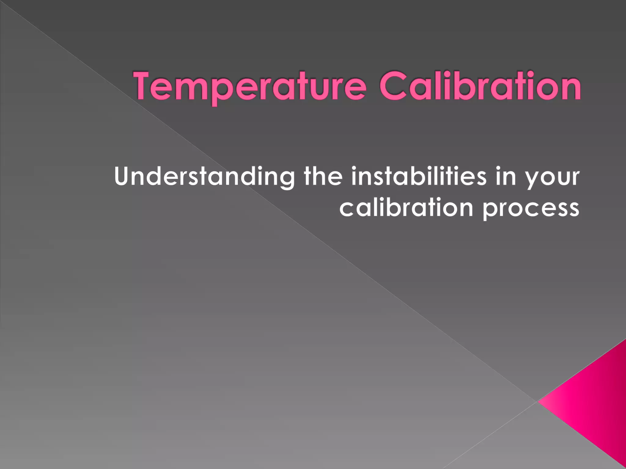 Temperature calibration | PPTX