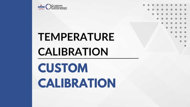 Best Temperature Calibration Services | Custom Calibration | PPT