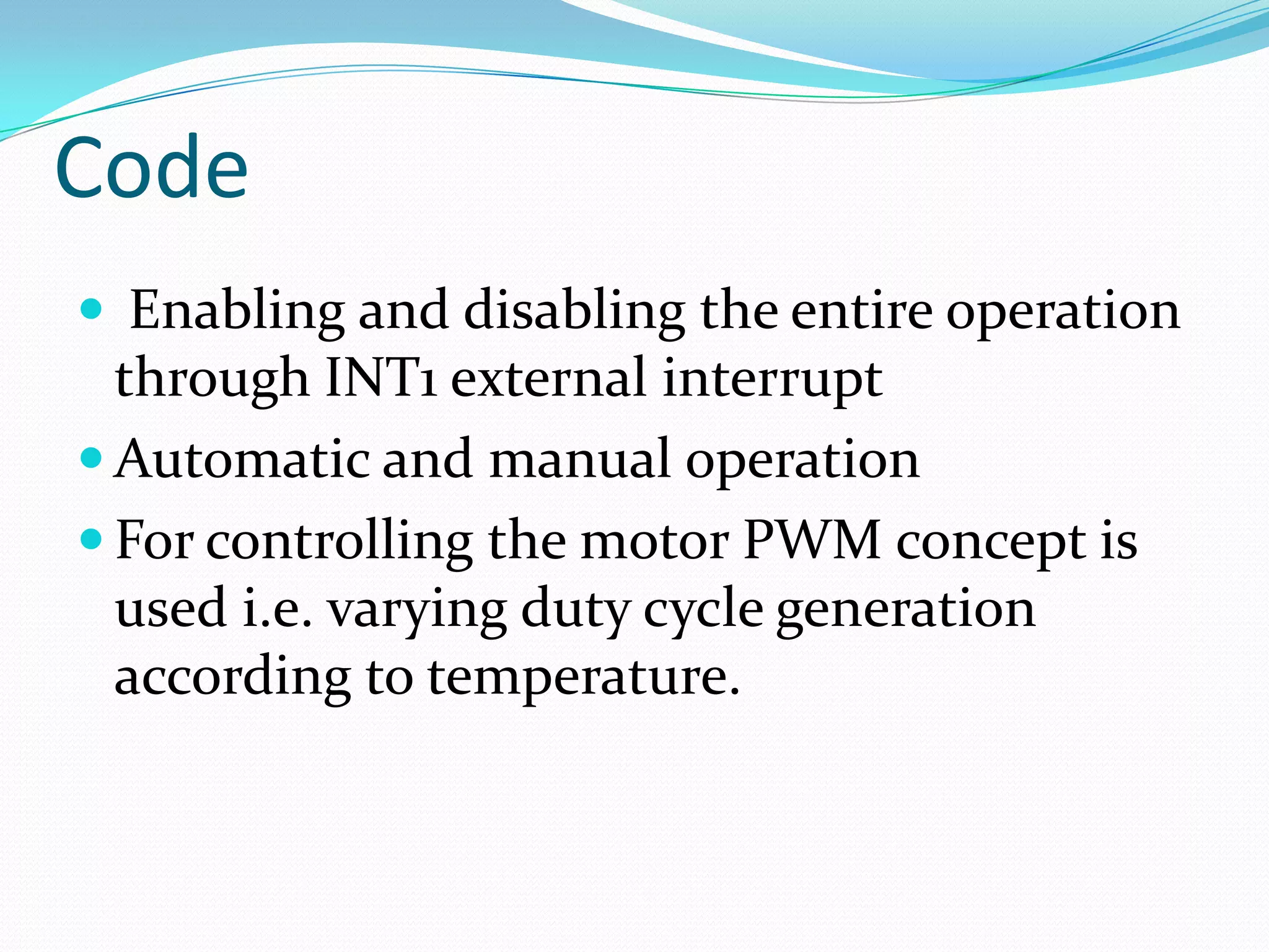 Temperature Controlled Fan | PPTX