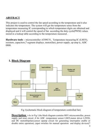 Temperature Controlled Fan Report | DOCX