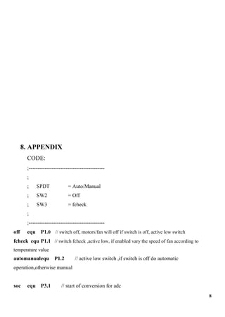 Temperature Controlled Fan Report | DOCX