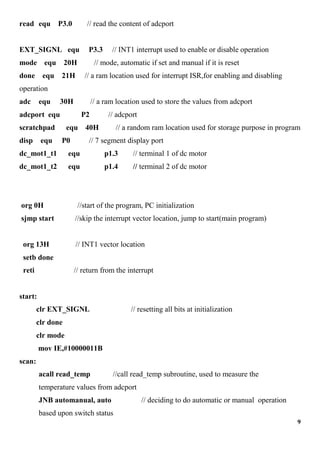 Temperature Controlled Fan Report | DOCX