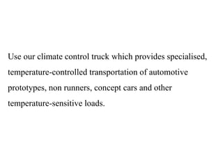 Temperature controlled vehicles.. | PPTX