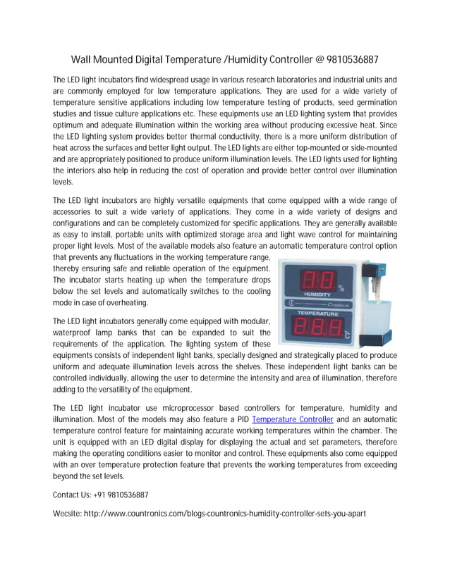 Temperature controller | PDF | Home Appliances | Home & Garden