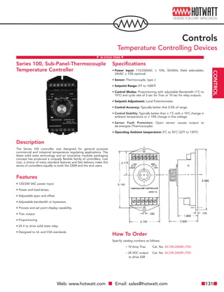 Temperature controlling devices | PDF | Radio Control | Hobbies & Interests