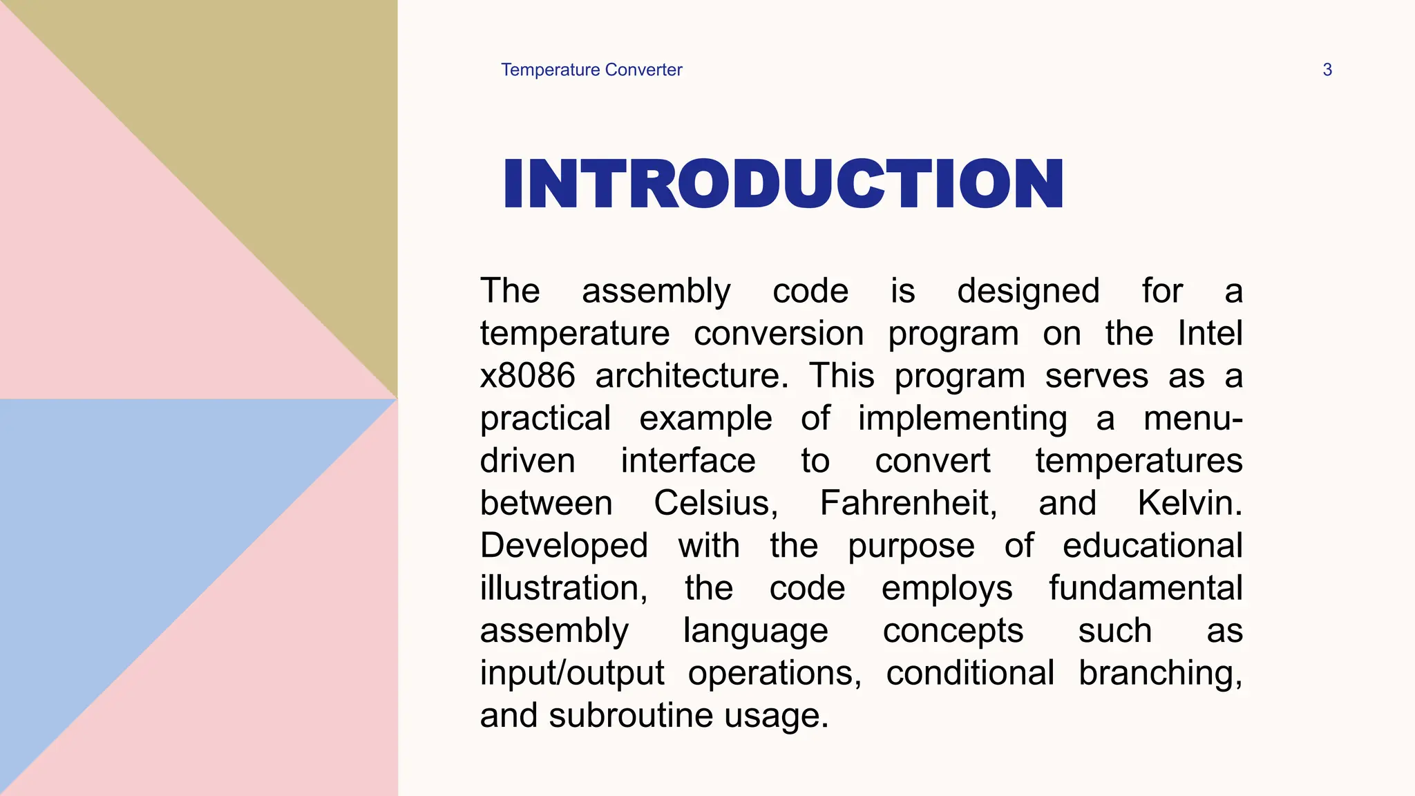 Temperature Converter is leay and I.pptx | Programming Languages | Computing