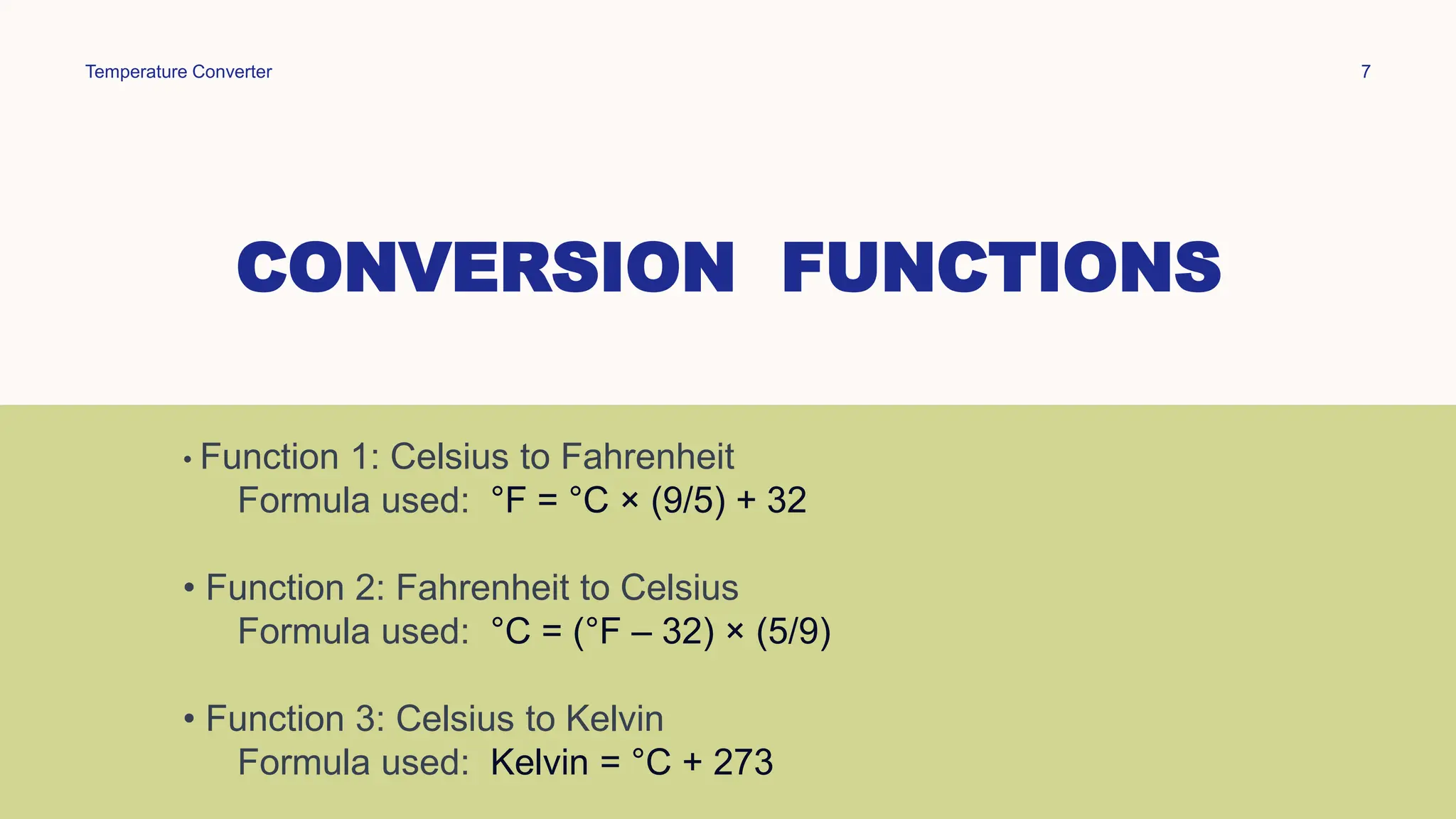 Temperature Converter is leay and I.pptx | Programming Languages | Computing