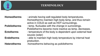Temperature effects on animal physiology | PPTX