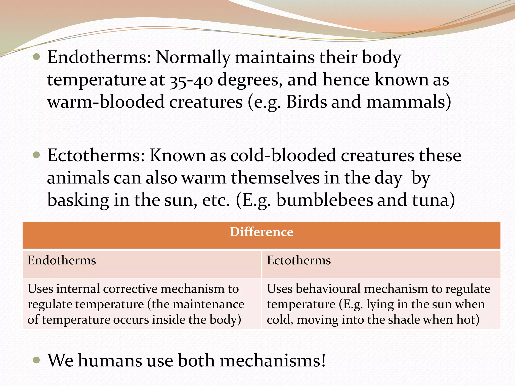 Temperature homeostasis | PPTX