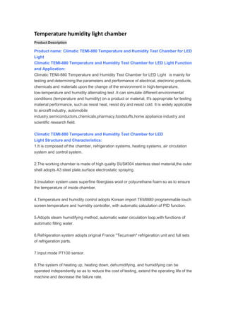 Temperature humidity light chamber | PDF | Home Appliances | Home & Garden