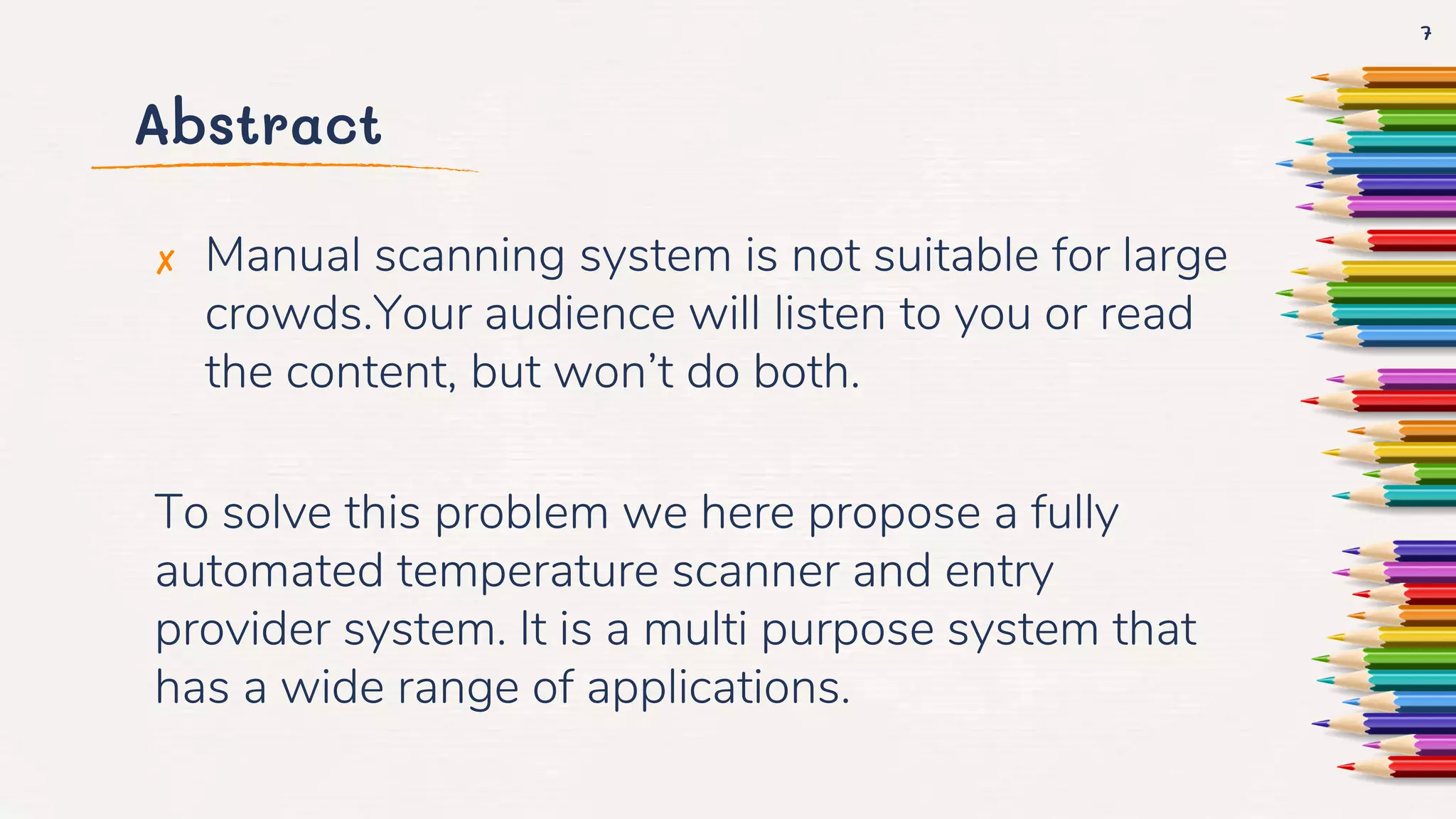 Temperature and Mask Scan Entry System | PPTX